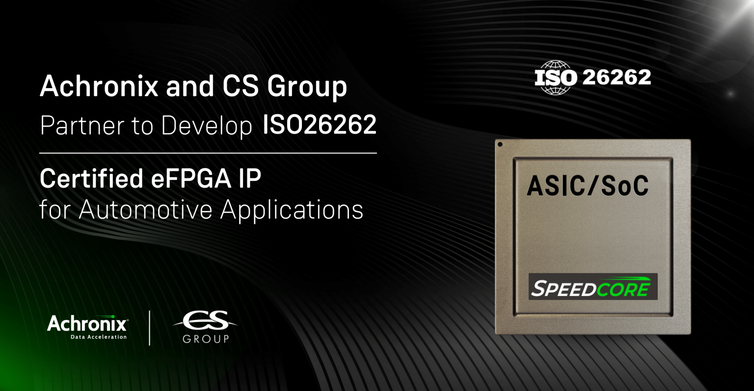 ISO 26262 Certified eFPGA IP for Automotive Applications - CS Canada